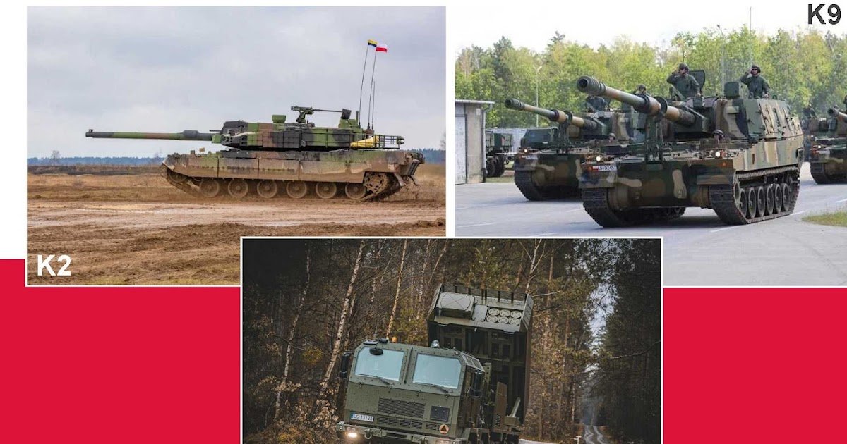 Poland Confirms Delivery of K2 Tanks, K9 Howitzers, and Homar-K ...