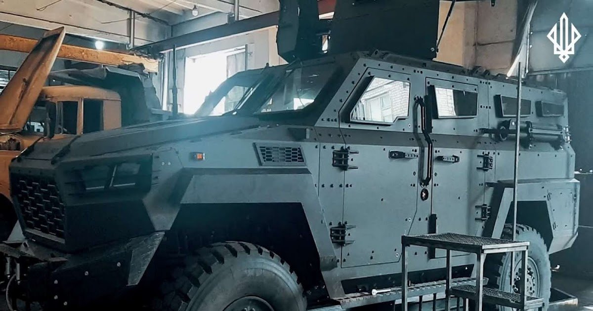 Ukraine Fields Inguar-3 Armored Vehicle with Anti-Drone Armor Enhancements