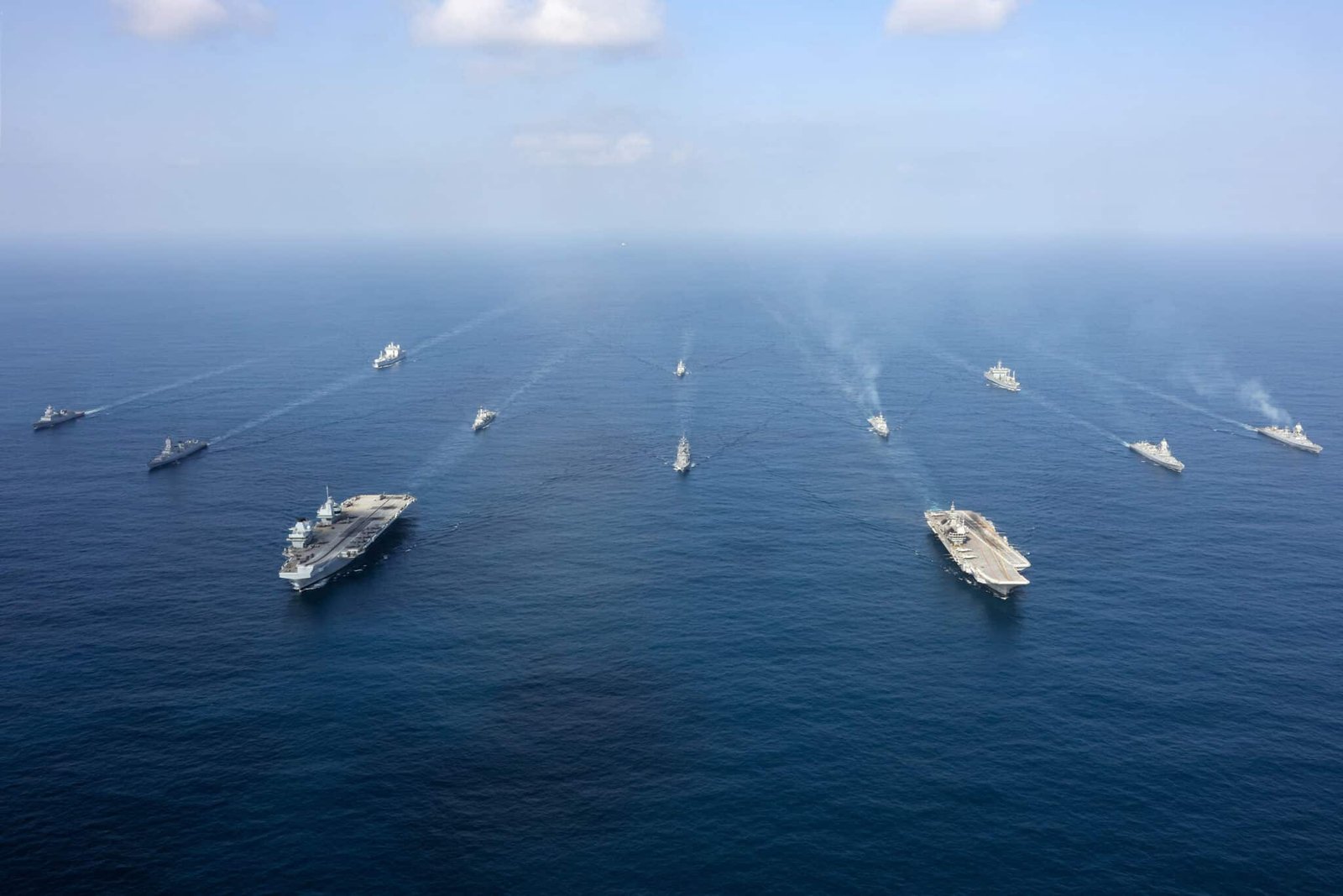 Royal and Indian Navies Launch First Joint Carrier Operations in Indo ...